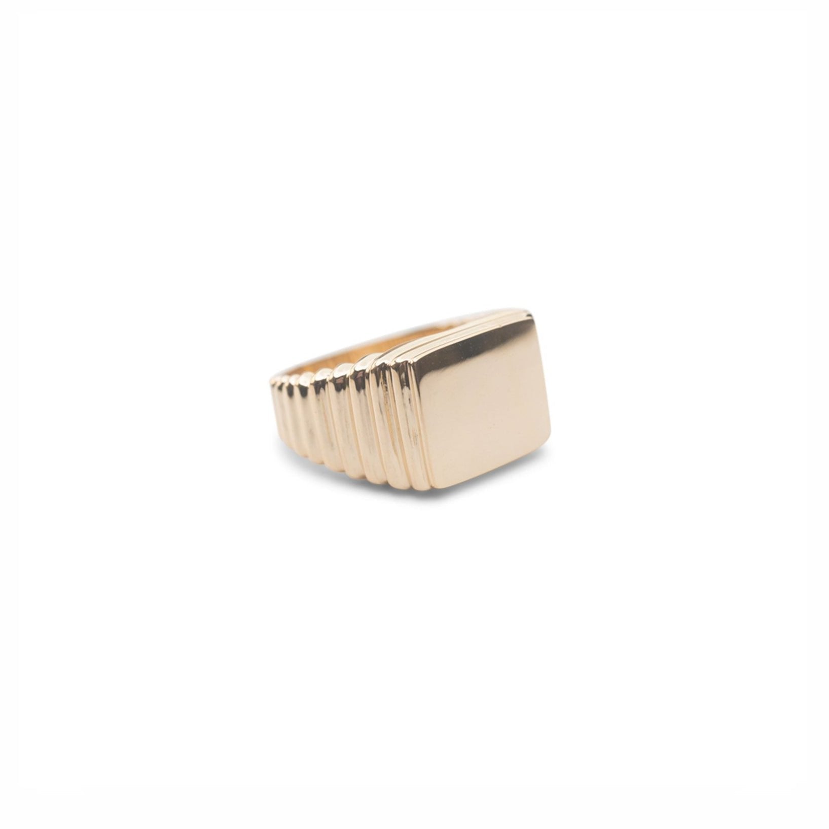 14k Pyramid Signet Ring – RG