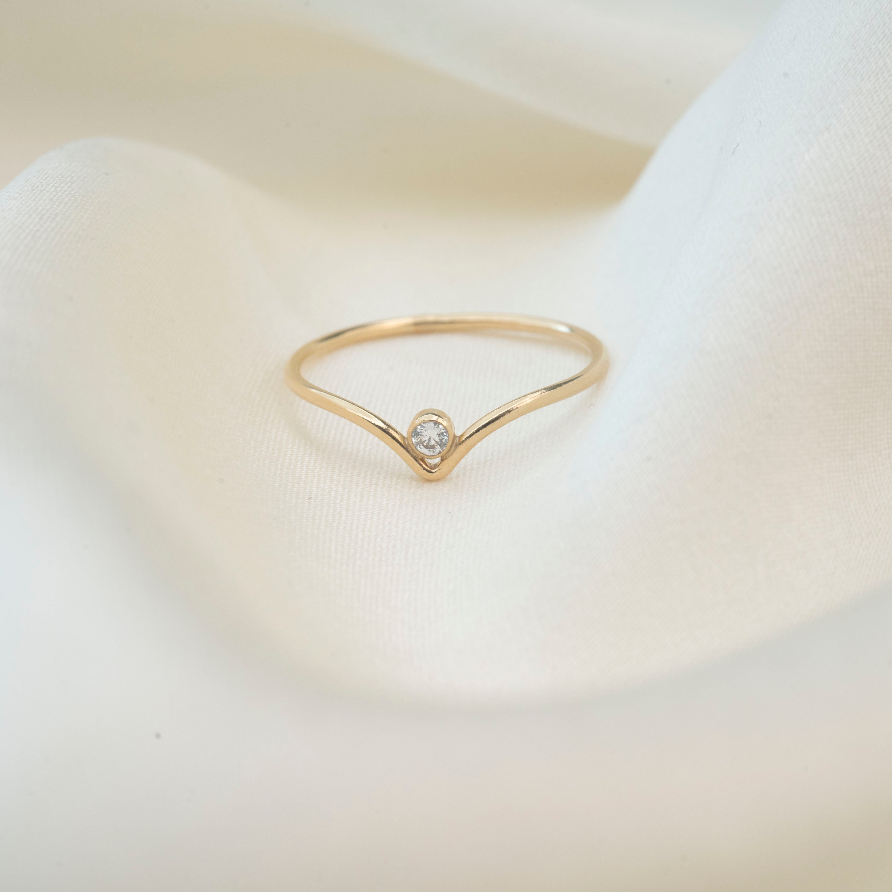 Gold Filled Lab Opal Chevron Stacker – RG