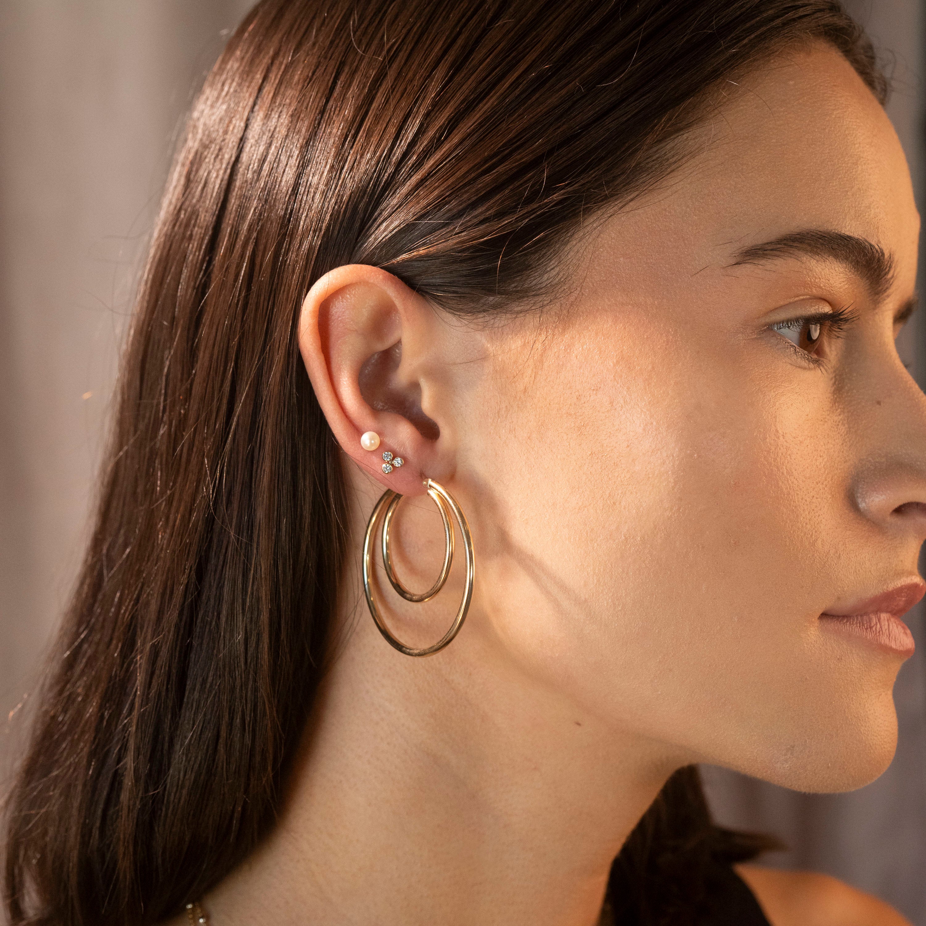 Double Clasp Hoops – RG