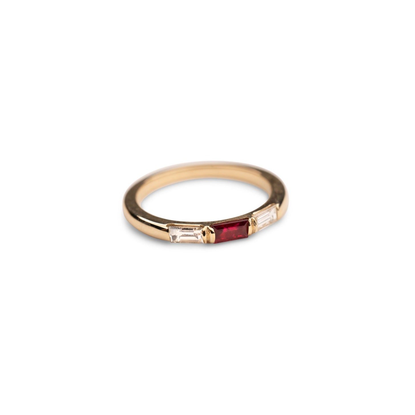 14k Ruby and Diamond Baguette Ring – RG