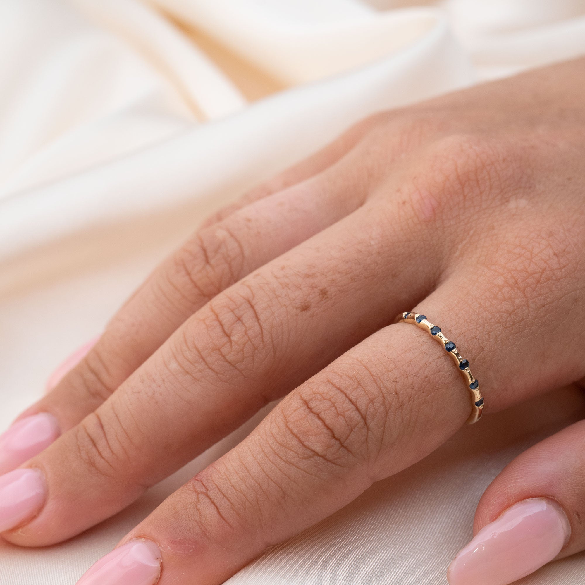 14k Blue Sapphire Stacker – RG